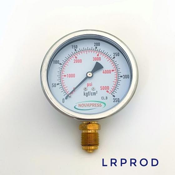 Manômetro vertical - diam.100mm (4") com escala de 0-350 KGF/CM2 x 5000 ...