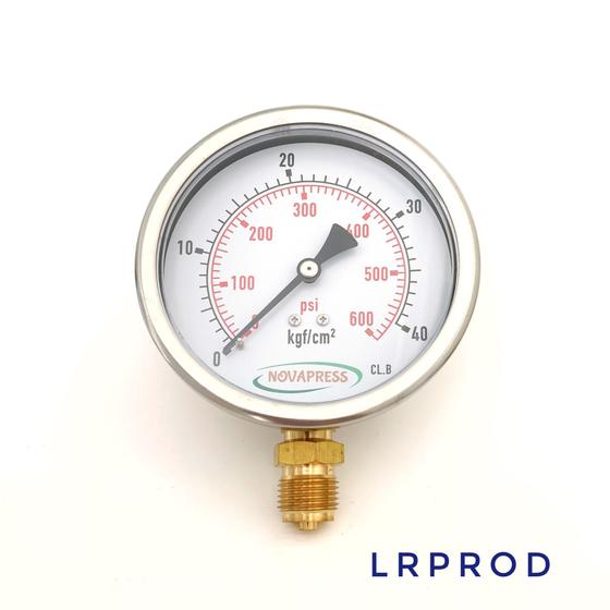 Manômetro vertical - diam.100mm (4") com escala de 0-40 KGF/CM2 x 600 ...