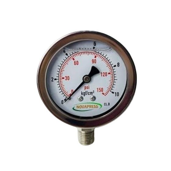 Manômetro vertical - Diam.63mm (2.1/2 ) com escala de 0-10 Kgf/cm2 X ...
