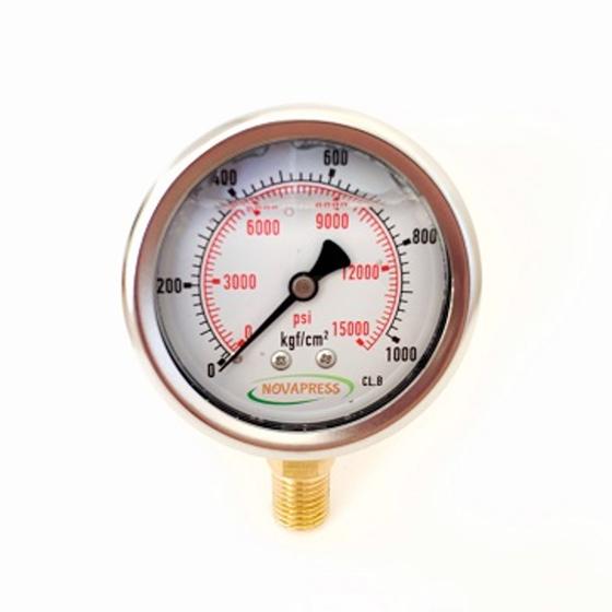 Manômetro vertical-diam.63mm (2. 1/2” ) com escala de 0-1000 KGF/CM2 x ...