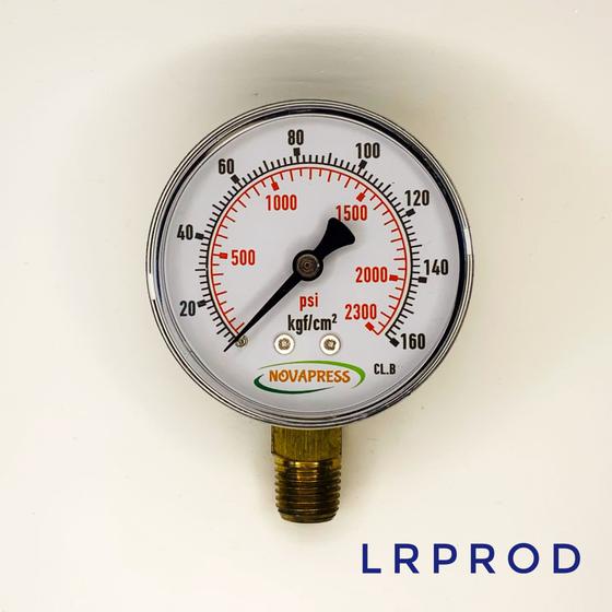Manômetro vertical - diam.63mm (2.1/2” ) com escala de 0-160 KGF/CM2 x ...