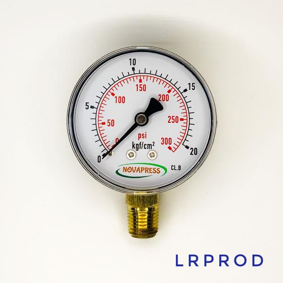 Manômetro vertical - Diam.63mm (2.1/2” ) com escala de 0-20 KGF/CM2 x ...