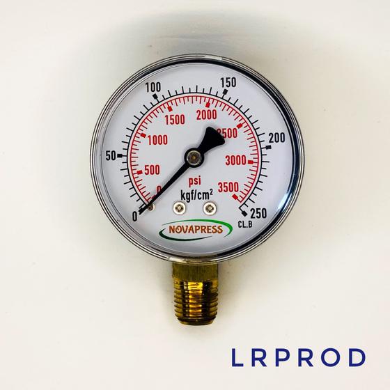 Manômetro vertical - diam.63mm (2.1/2” ) com escala de 0-250 KGF/CM2 x ...