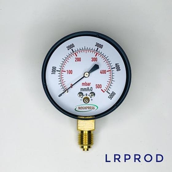 Manômetro vertical -diam.63mm (2. 1/2” ) com escala de 0-5000 MMH20 x ...