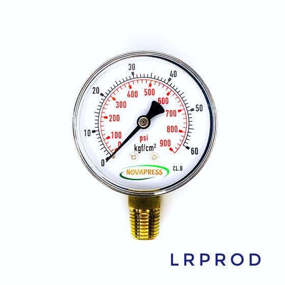 Manômetro vertical - diam.63mm (2.1/2” ) com escala de 0-60 KGF/CM2 x ...