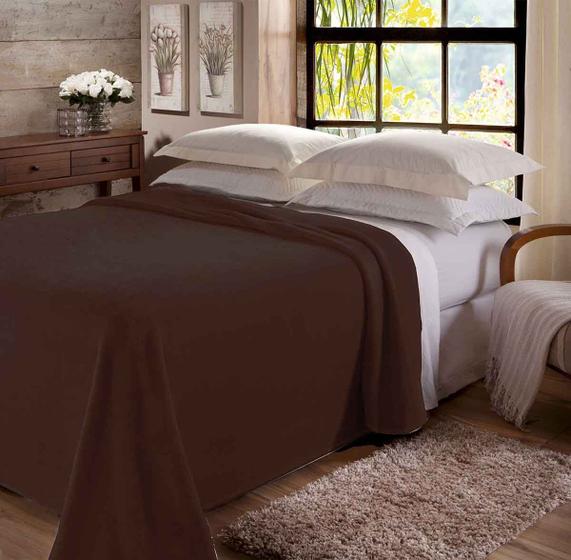 Manta Casal Cama Lisa Jolitex 1,80 X 2,20m Marrom Cacau - Manta ...