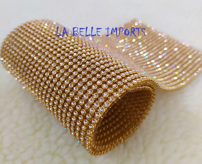 Manta De Strass Original Alto Brilho 10x45cm(26 fileiras) - Nybc ...