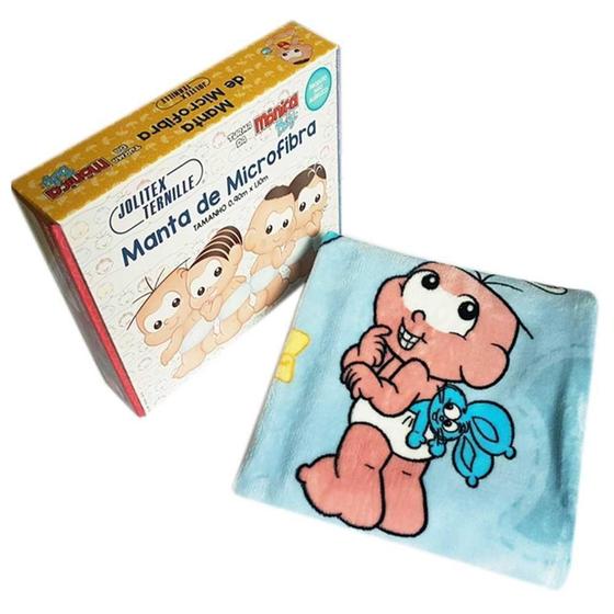 Manta flannel bebê menino Turma da Mônica Brincadeira - Jolitex ...