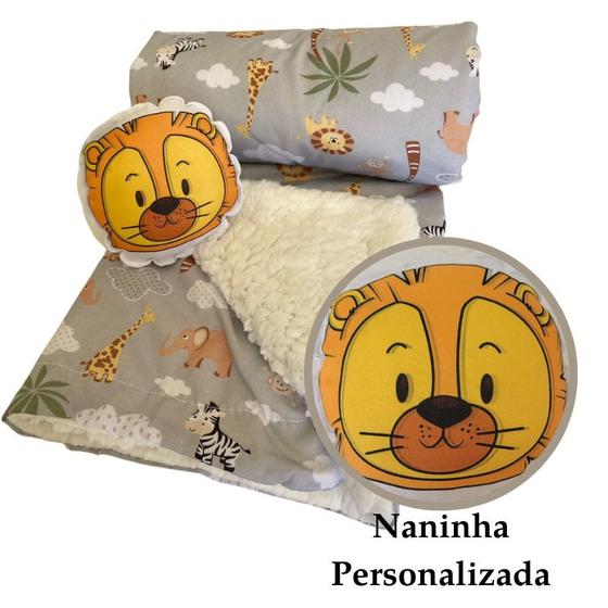 Manta Sherpa Para Bebê Dupla Face Com Naninha Bichinho - Kellen baby ...