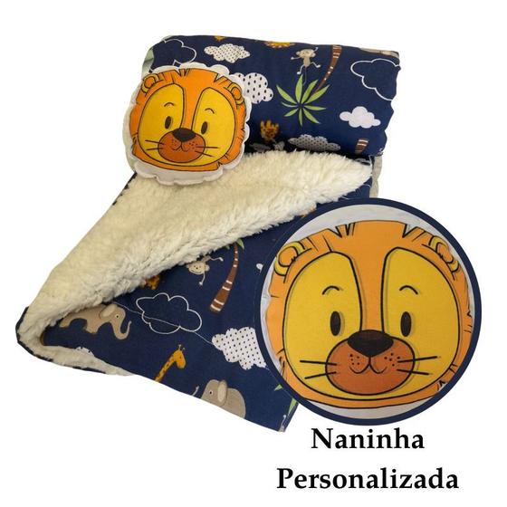 Manta Sherpa Para Bebê Dupla Face Com Naninha Bichinho - Kellen baby ...