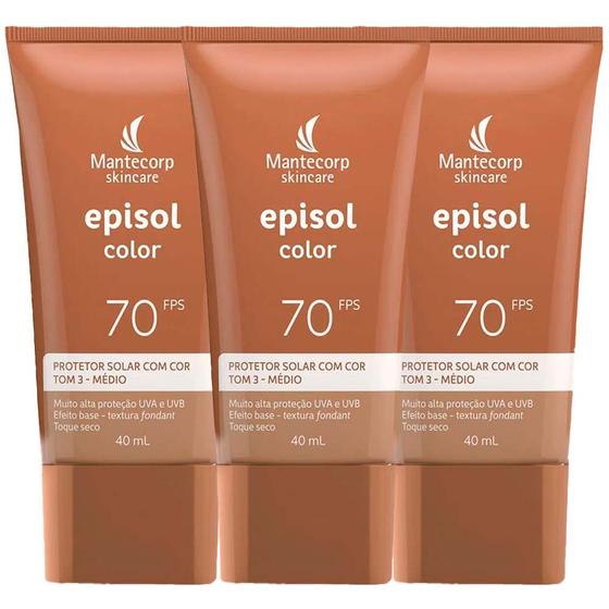 Mantecorp Skincare Episol Kit com 3 Unidades Protetor Solar com Cor ...