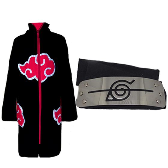 Manto Akatsuki + Bandana Vila da Folha Renegada Naruto - universo25 ...