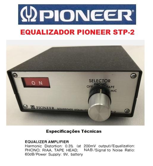 MANUAL, CATÁLOGO: EQUALIZADOR PIONEER STP-2 NOVO OKm P/ COLECIONADORES ...
