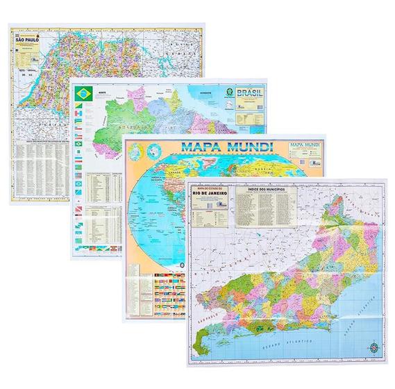 Mapa Atualizado Brasil Mundi Estado RJ Político e Rodoviário ...