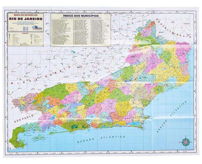 Mapa Do Estado Rio De Janeiro Político Rodoviário Turístico ...