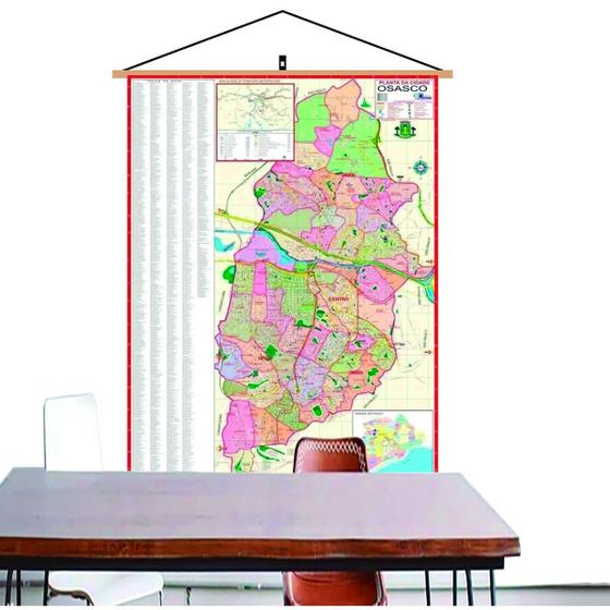 Mapa Geo Político Do Município De Osasco Banner Laminado Com Cordinha ...