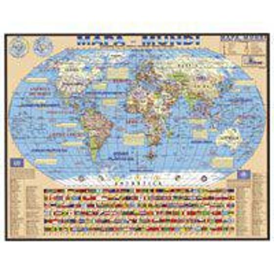 Mapa periódico mundi polit.120cmx90 - GNA - Mapas - Magazine Luiza