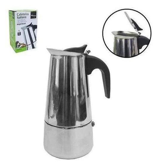 Maquina Cafeteira Italiana Moca Inox 4 Xícaras - Moka - Cafeteira ...