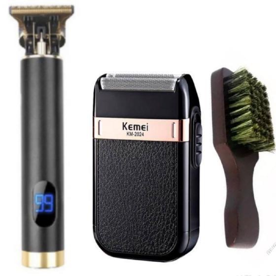 Maquina Corte Cabelo Profissional Sem Fio Resistente Eficaz - KEMEI PROFISSIONAL - Aparador de ...