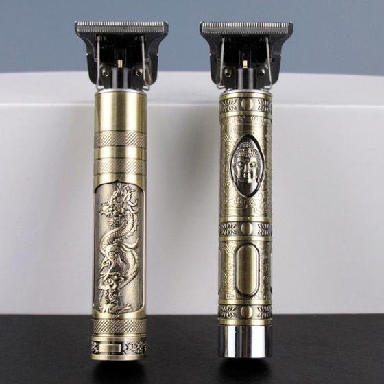Máquina de Barbear e Cortar Cabelo Profissional Recarregável Sem Fio Buda ou Dragão - central ...