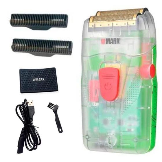Máquina de Barbear Shaver Acabamento Wmark-987T Verde - Barbeador ...