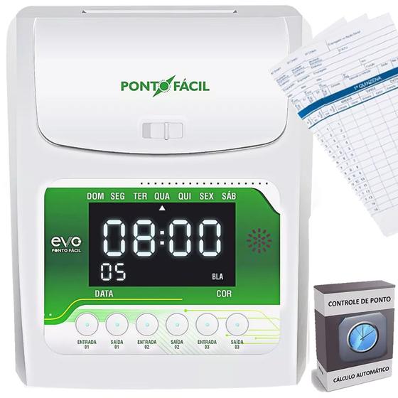 Maquina De Bater Ponto Cartografico + 50 Cartões Ponto Nf - Evo ...