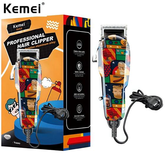 Máquina de cabelo e aparador masculino beleza kemei max 2093 original ...