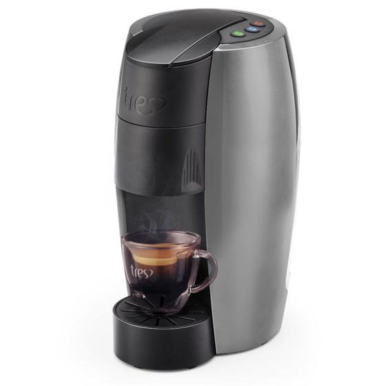 Máquina de Café Espresso e Multibebidas Automática TRES Lov Prata Semi ...