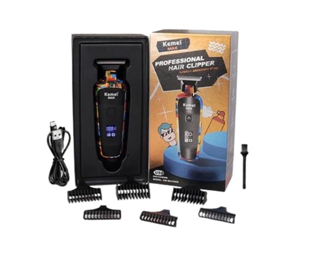 Maquina De Cortar Cabelo,Pelos e Barba Profissional Sem Fio Elétrica A Prova D'aguá - Kemei ...