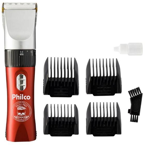 Máquina de Cortar Cabelo Philco Skull Pro SF 5 Níveis Lâmina Inox ...
