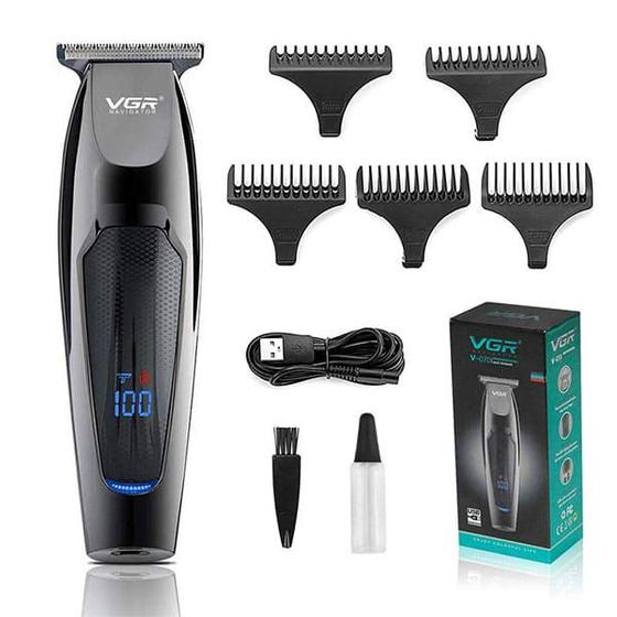 Máquina De Cortar Cabelo VGR 070 Barbear e Acabamento sem Fio Recarregável Elétrico Profissional ...