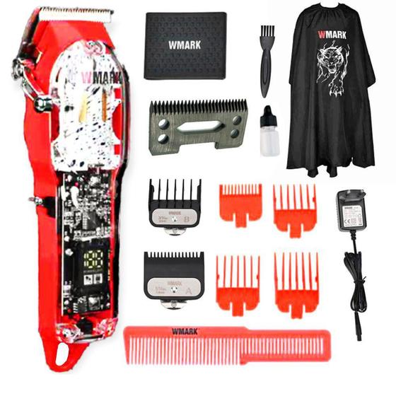 Maquina De Cortar Cabelo Wmark NG 409 Lamina Vazada Com Capa - Máquina de Cortar Cabelo ...