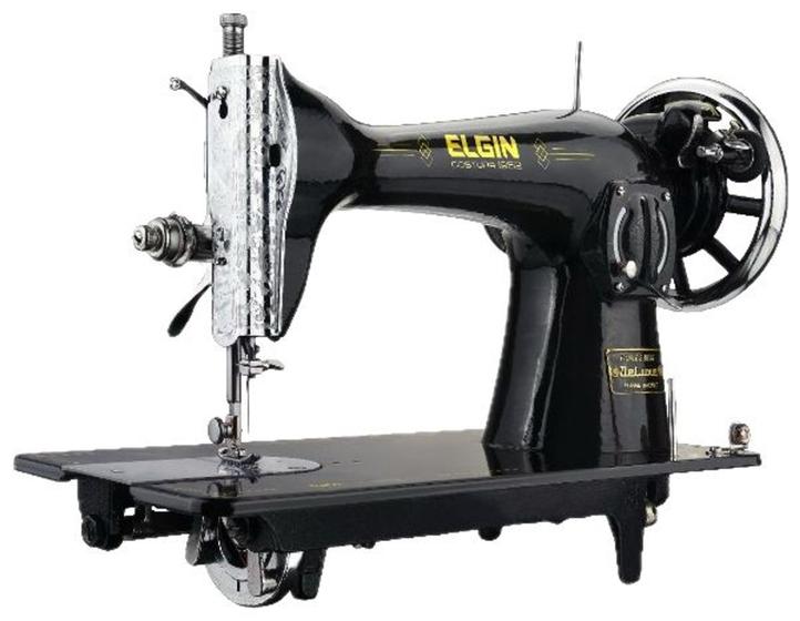 Máquina de Costura Elgin B3 Pretinha Reta Modelo Antigo Logo Retrô ...