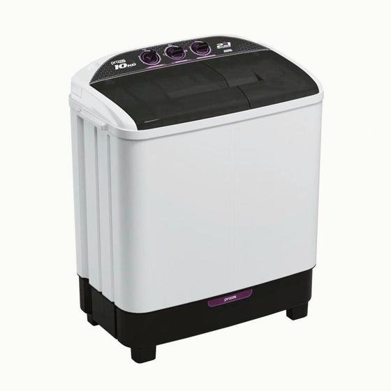 Máquina De Lavar, Lavadora Tanquinho e Centrifuga 10kg 2 Em 1 Branca Twin Tub 127V Praxis ...