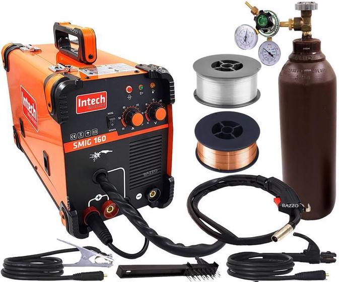 Maquina De Solda Inversora Mig 160 Completa Tig Mma Cilindro - Intech ...