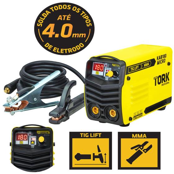 Máquina Inversor Solda Display Digital 180A 220v MMA Tig Lift Tork ...