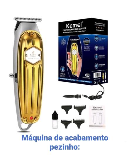 Máquina Kemei KM-1973 de acabamento pezinho Bivolt 100/240V - Aparador ...