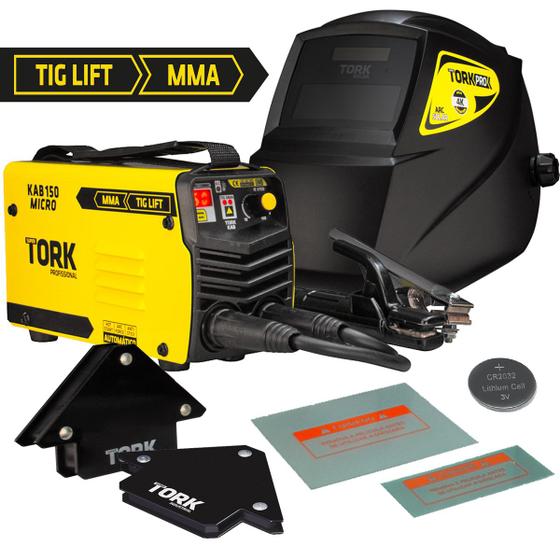 Máquina Solda Digital 150A 220v TIG LIFT MMA Máscara 4K Tork - Super ...