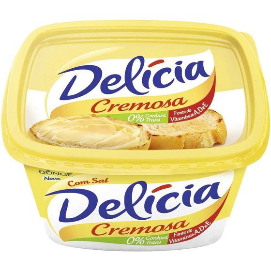 Margarina Cremosa 65% de Lípideos c/ Sal 1Kg - 12 unidades - Delícia ...