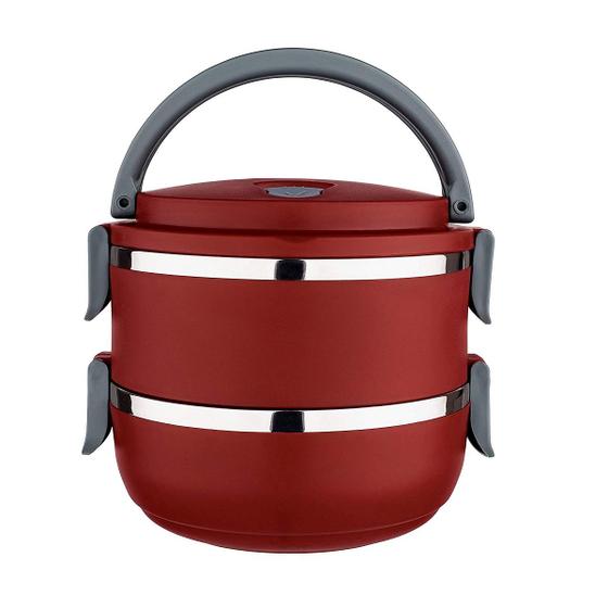 Marmita Hermética Dupla Compacta Aço Inox Euro com Alça - Marmitas ...