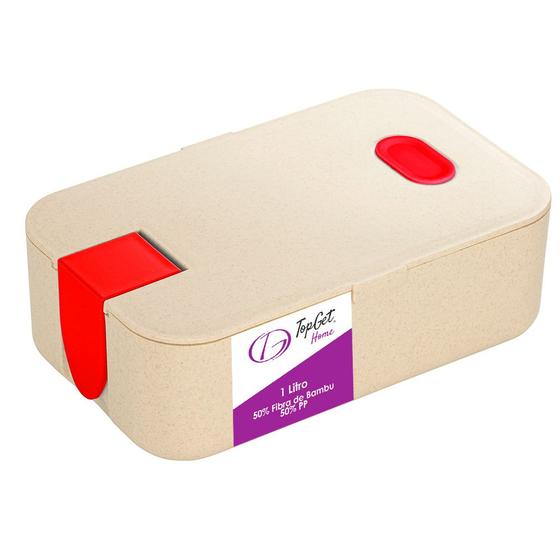 Marmita Hermética em Fibra de Bambu 1 Litro Ravena TopGet - Marmitas ...