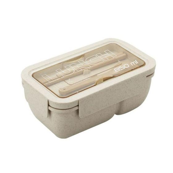 Marmita Lunch Box C/ Divisória Colher Hashi Ecológica 850ml - Mar Azul ...