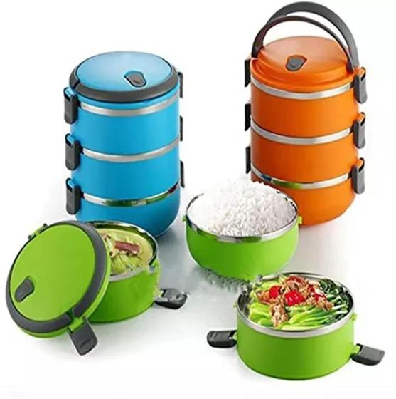 Marmita Térmica Aço Inox Para Comida 3 Compartimentos - GM Hair ...