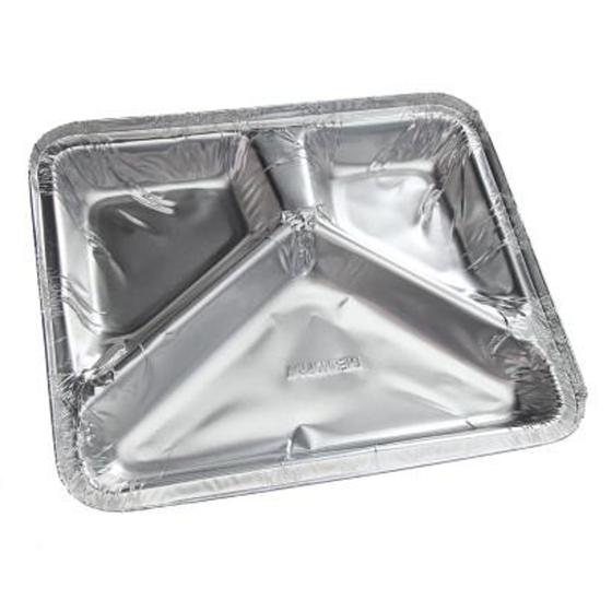 Marmitex de Alumínio 950ml 3 Divisões com Tampa de Cartão Aluminizado ...