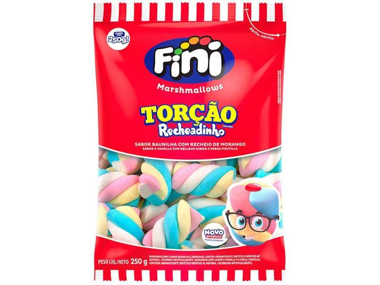 Marshmallow Recheado Fini Torção - Recheio de Morango 250g - Alimentos ...