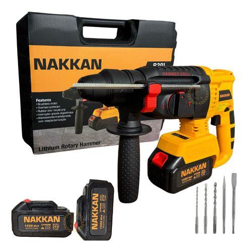 Martelete E Furadeira C/2 Baterias Nakkan 21v Recarregavel - nakan ...
