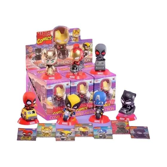 Marvel Deadpool Wolverine Cosbi Blind Box Mini Figura Comics Brinquedo ...
