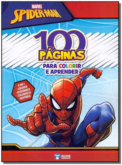 Marvel Spider-Man - 100 Paginas Para Colorir e Aprender - RIDEEL ...