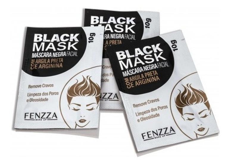 Máscara Black Facial Remove Cravos 10g Fenzza - KIT com 03 - Removedor ...