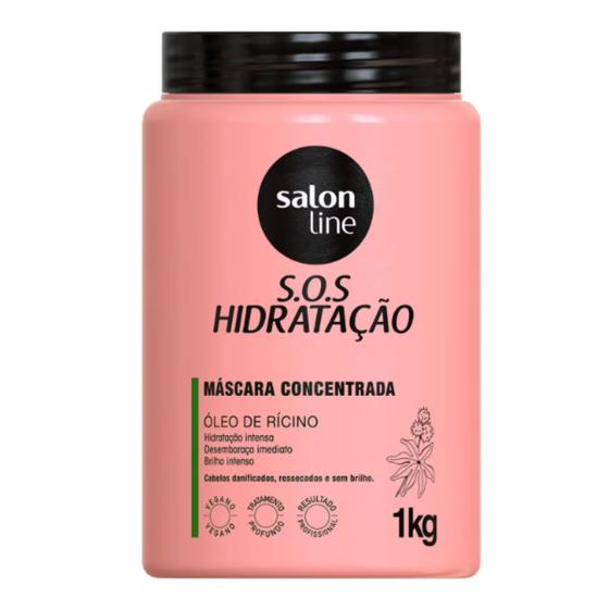 Máscara Concentrada Salon Line S O S Hidratação óleo De Rícino 1kg